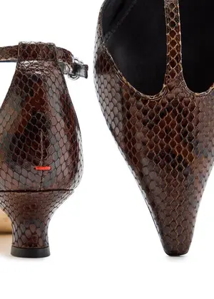 AeydĒ Liz 35 Python-effect Leather Pumps
