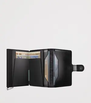SECRID Dusk Leather Miniwallet - Black