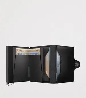 SECRID Leather Twinwallet - Black