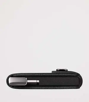SECRID Leather Embossed Lines Miniwallet - Black
