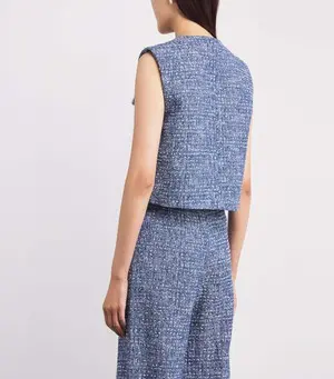 Maje Tweed Sleeveless Top