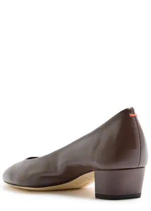 AeydĒ Helia 35 Leather Pumps - Brown