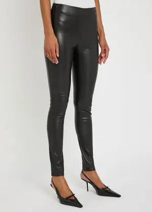 JOSEPH Leather Leggings - Black