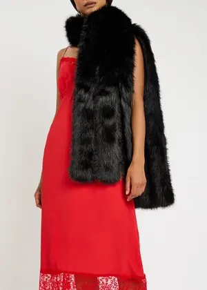 Simone Rocha Triple Split Faux Fur Scarf
