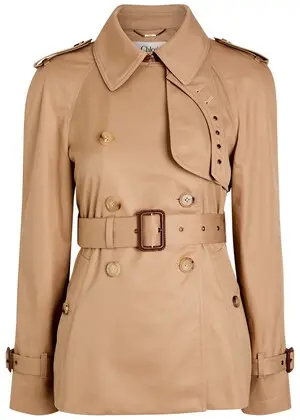 Chloé Double-breasted Cotton-twill Trench Jacket