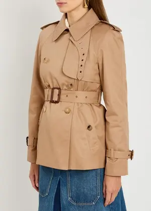 Chloé Double-breasted Cotton-twill Trench Jacket
