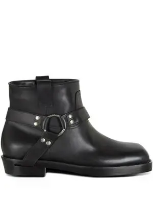 Balmain Leather Biker Ankle Boots