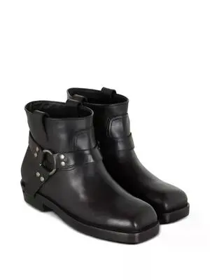 Balmain Leather Biker Ankle Boots