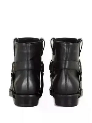 Balmain Leather Biker Ankle Boots