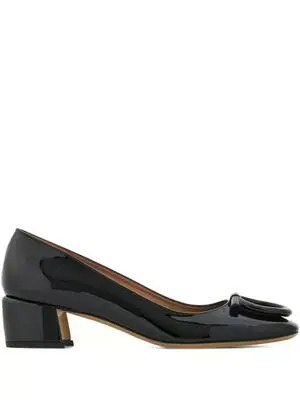 FERRAGAMO Gancini Square-toe Pumps - Black