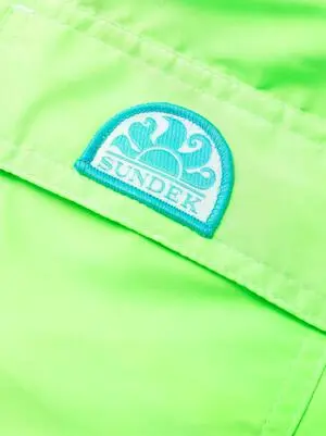 Sundek Logo-patch Striped Swim Shorts