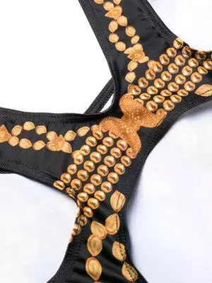 MARINE SERRE Ornament Print One Piece Swimsuit