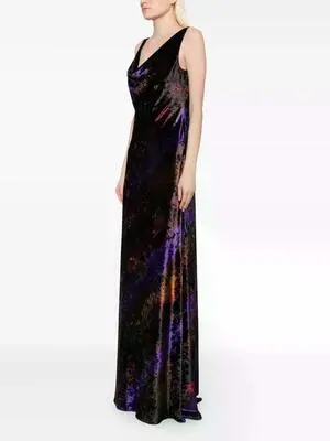 Amsale Printed Gown Dress