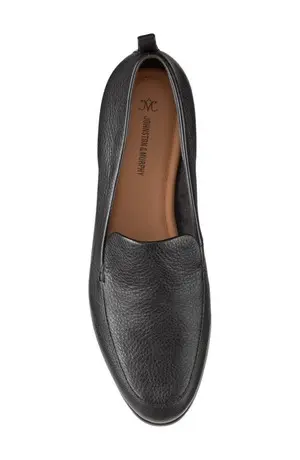 JOHNSTON & MURPHY COLLECTION Ali Loafer - Black Calfskin