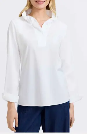 Women's Long Sleeve Collared Blouses
