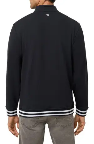 Travis Mathew Happier Hour Quarter Zip Top - Black
