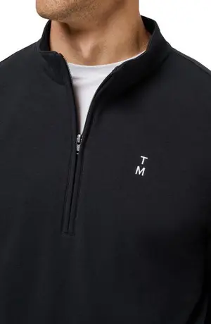 Travis Mathew Happier Hour Quarter Zip Top - Black