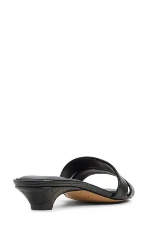Aldo Scarletta Embossed Slide Sandal - Black