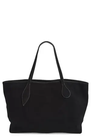 Little Liffner Mega Sprout Suede Tote - Black