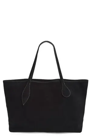Little Liffner Mega Sprout Suede Tote - Black