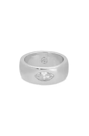 Ettika Treasure Marquise Cubic Zirconia Ring - Silver