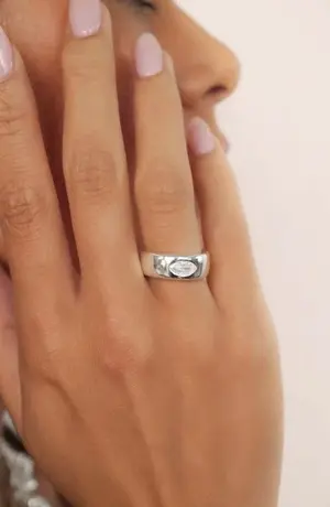 Ettika Treasure Marquise Cubic Zirconia Ring - Silver