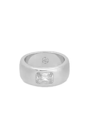 Ettika Treasure Cubic Zirconia Ring - Silver