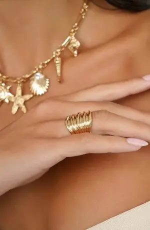 Ettika Stacked Band Ring - Gold