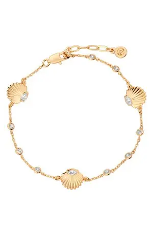 Ettika Santorini Shell Anklet - Gold