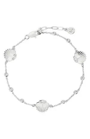 Ettika Santorini Shell Anklet - Silver