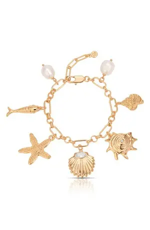 Ettika Oceanic Dreams Charm Bracelet - Gold