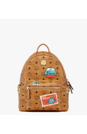 Mcm Small Stark Backpack In Visetos
