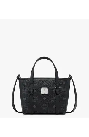 Mcm X-mini Toni Top-zip Shopper In Visetos - Black
