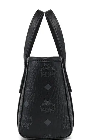 Mcm X-mini Toni Top-zip Shopper In Visetos - Black