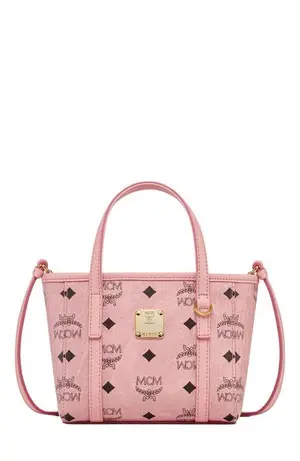 Mcm X-mini Toni Top-zip Shopper In Visetos - Pink