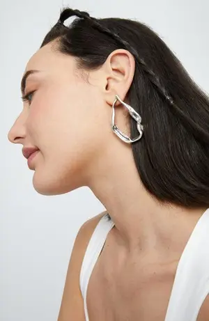 UNODE50 Maxi Link Earrings - Silver