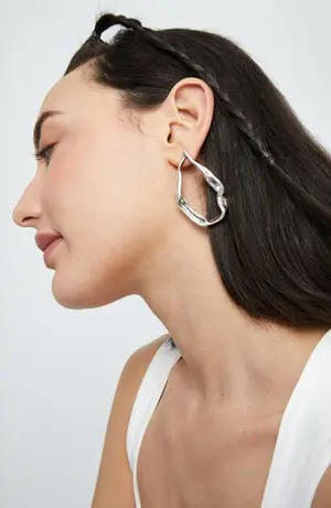 UNODE50 Maxi Link Earrings - Silver