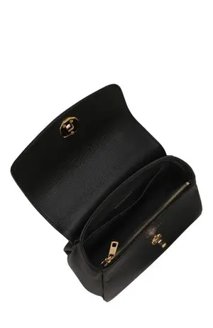 Gorski Top Handle Leather Bag With Crossbody Strap