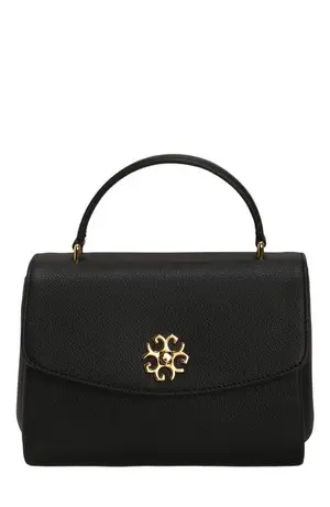 Gorski Top Handle Leather Bag With Crossbody Strap