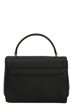 Gorski Top Handle Leather Bag With Crossbody Strap