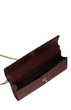 Gorski Top Handle Leather Crossbody Bag - Burgundy