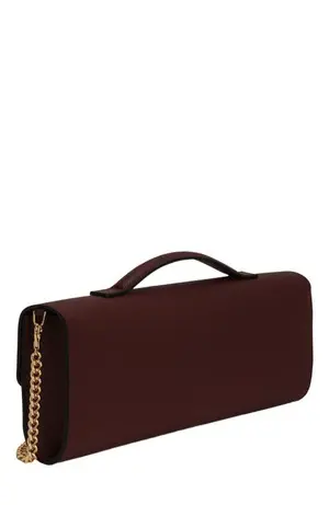 Gorski Top Handle Leather Crossbody Bag - Burgundy