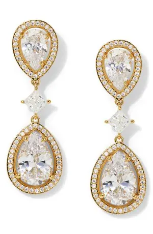Nadri Radiant Double Drop Earrings