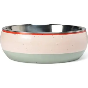 FRINGE STUDIO Speckle Finish Medium Pet Bowl - White