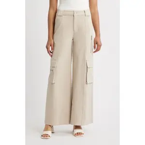 CITY BLUES Wide-leg Cargo Trousers - Bone