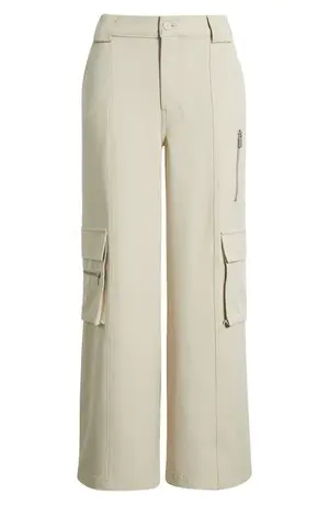 CITY BLUES Wide-leg Cargo Trousers - Bone