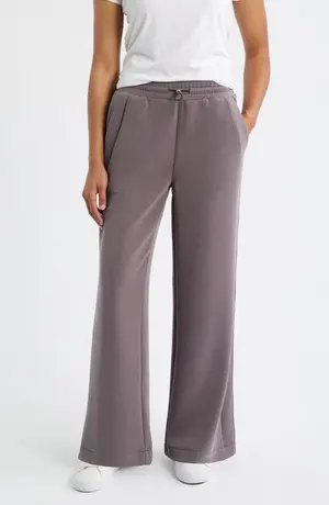 CITY BLUES Wide Leg Athletic Pants - Dark Gray