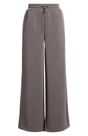 CITY BLUES Wide Leg Athletic Pants - Dark Gray
