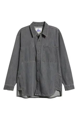 CITY BLUES Gramercy Oversize Denim Shirt - Gray