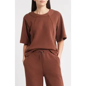 CITY BLUES Elbow Sleeve Crewneck T-shirt - Earth